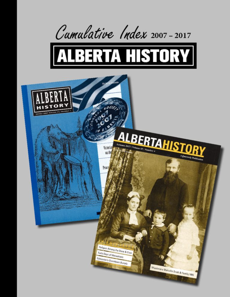 Alberta History Quarterly Journal | Historical Society of Alberta